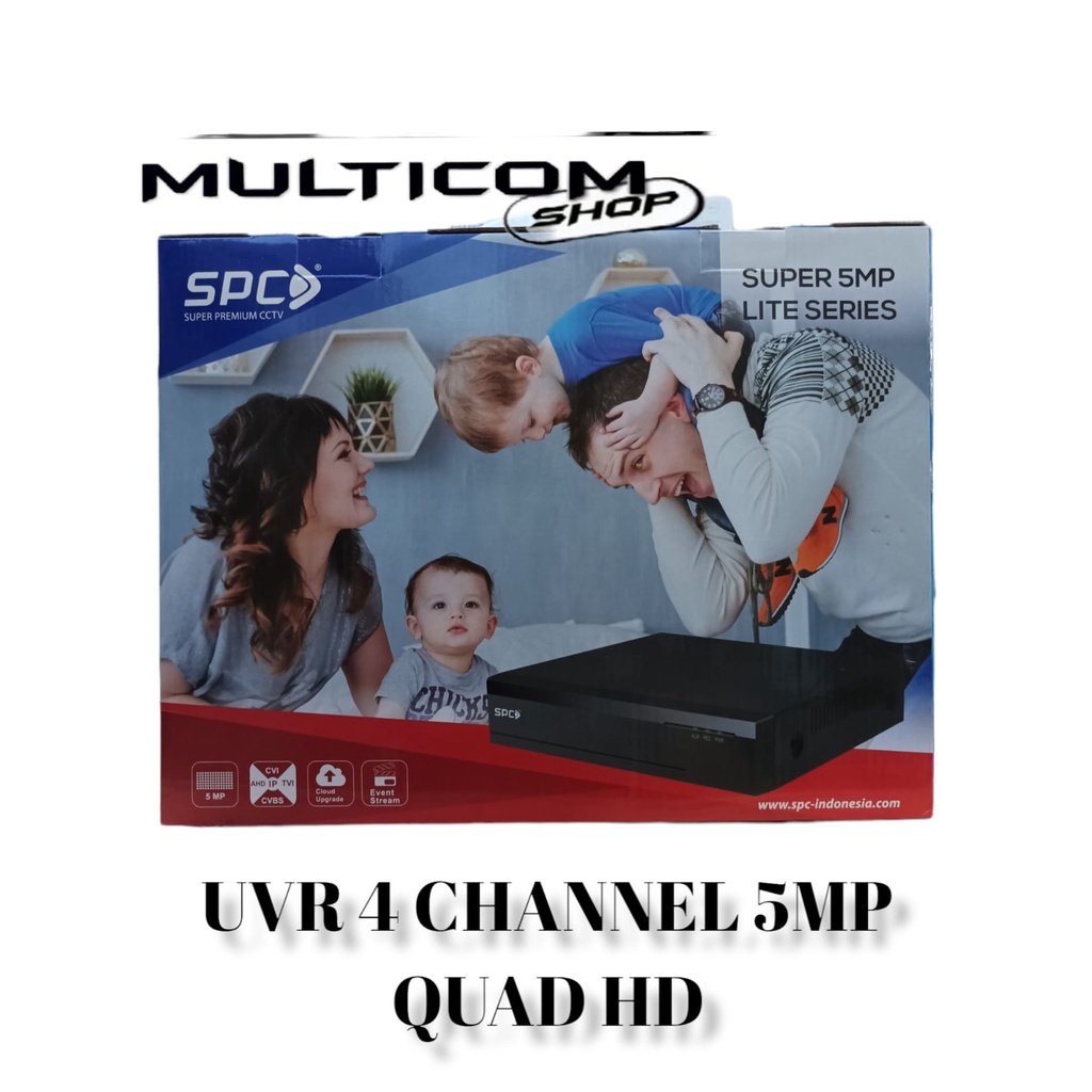 Jual DVR UVR CCTV SPC 4 CHANNEL 5MP 5IN1 QUAD HD GARANSI RESMI | Shopee ...