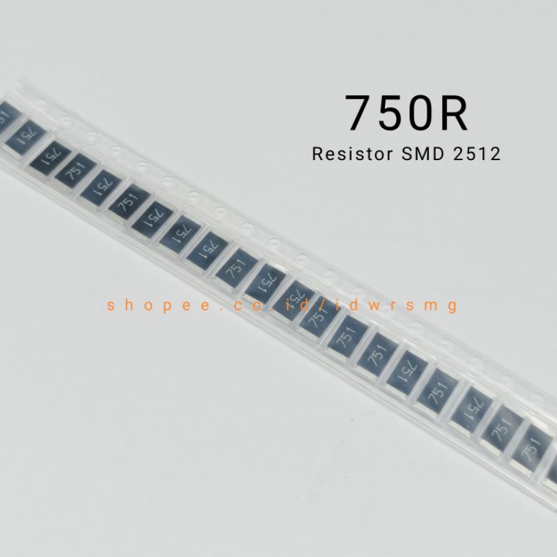 Jual 20pcs Resistor 2512 SMD 750R 750 ohm code 751 Chip Resistor ...