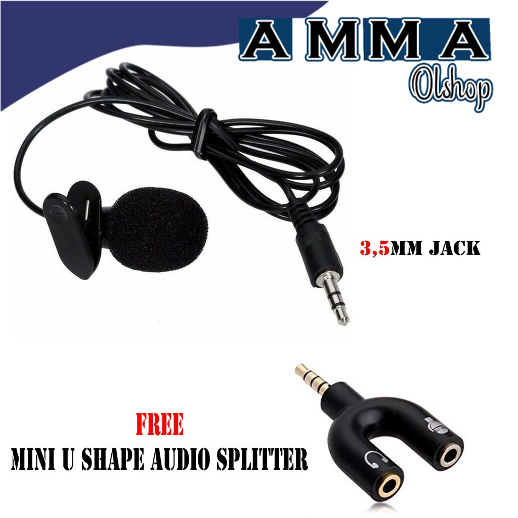 Jual Mic Splitter | Sambungan | Mic Clip On | Konten Video | Rekam ...