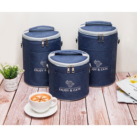 Jual Travelmate Tas Bekal Lauch Bag Rantang 3 Susun Model Bulat Tas ...