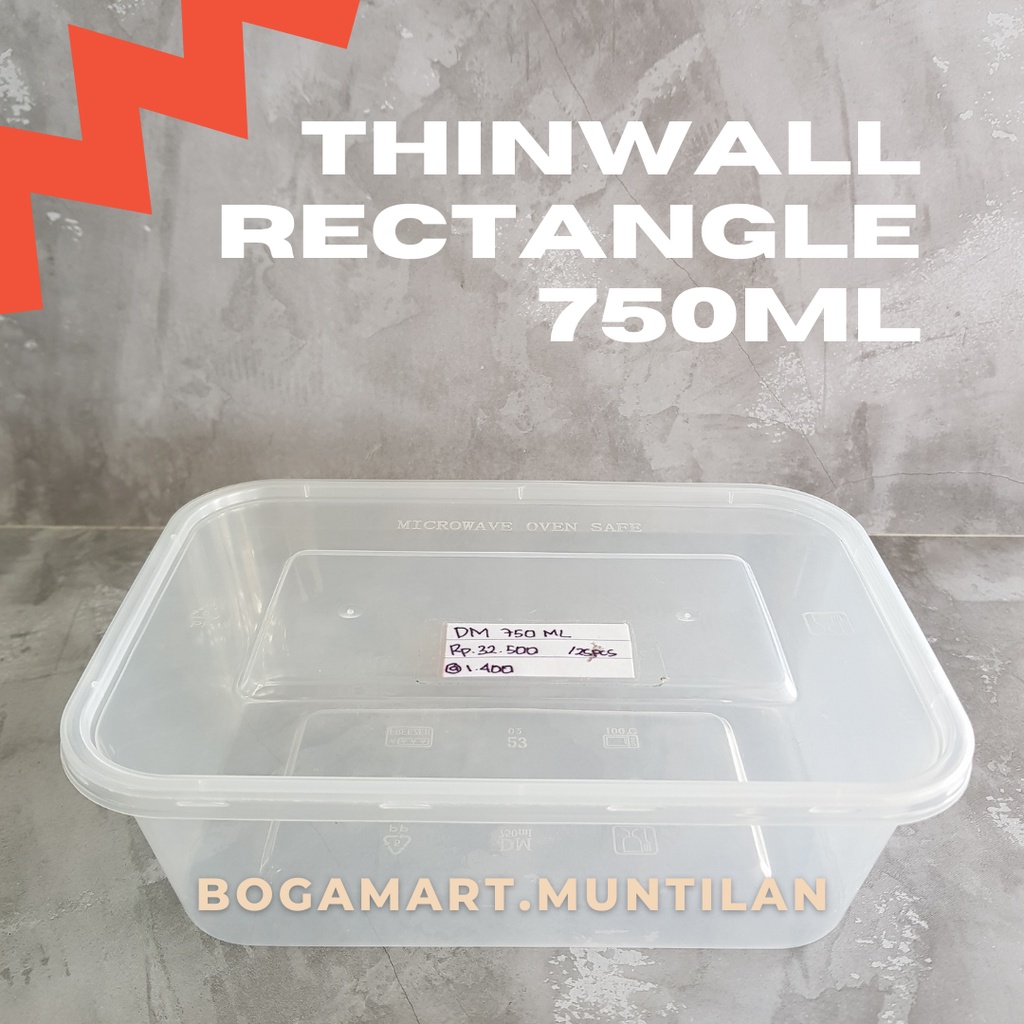 Jual Thinwall Rectangle 750ml / Thinwall Persegi Panjang 750ml ... Jual Thinwall Rectangle 750ml / Thinwall Persegi Panjang 750ml ...
