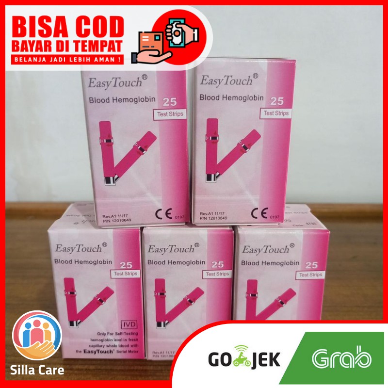 Jual STRIP STIK EASY TOUCH EASYTOUCH HB HEMOGLOBIN ISI 25 TEST STRIPS ...