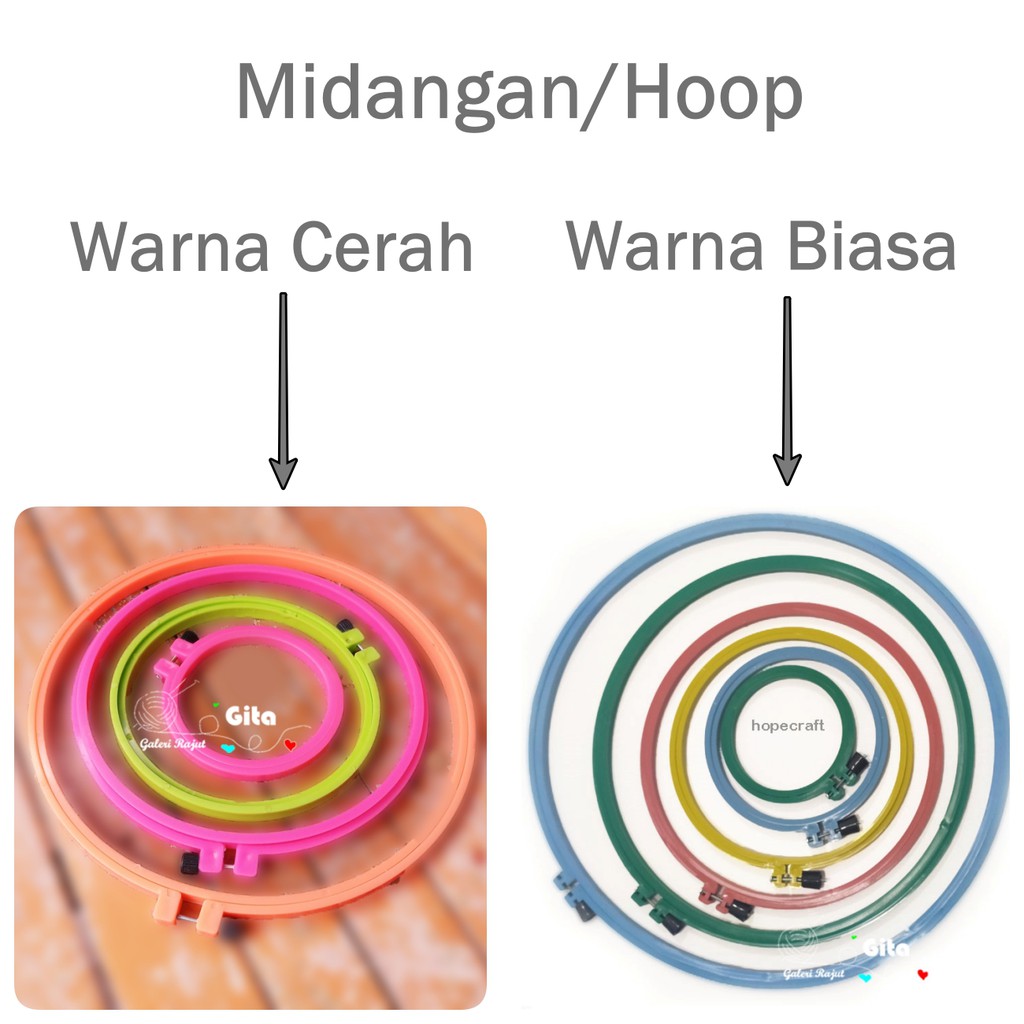 Jual Midangan Besar / Pemidangan / Hoop /Alat Sulam / Midangan Plastik ...