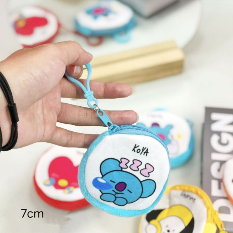Jual Koleksi Bts - Dompet Mini Bt21 Bts Kain Gantungan Kunci Keychain Koya Chimmy Tata Mang ...