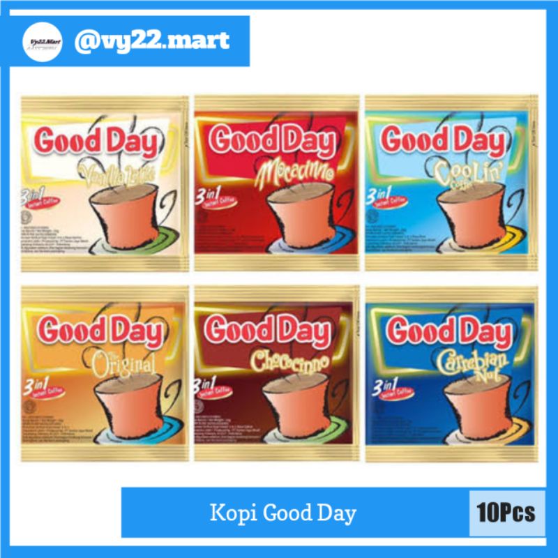 Jual Kopi Good Day Sachet 20gr x 10Pcs All Varian | Shopee Indonesia