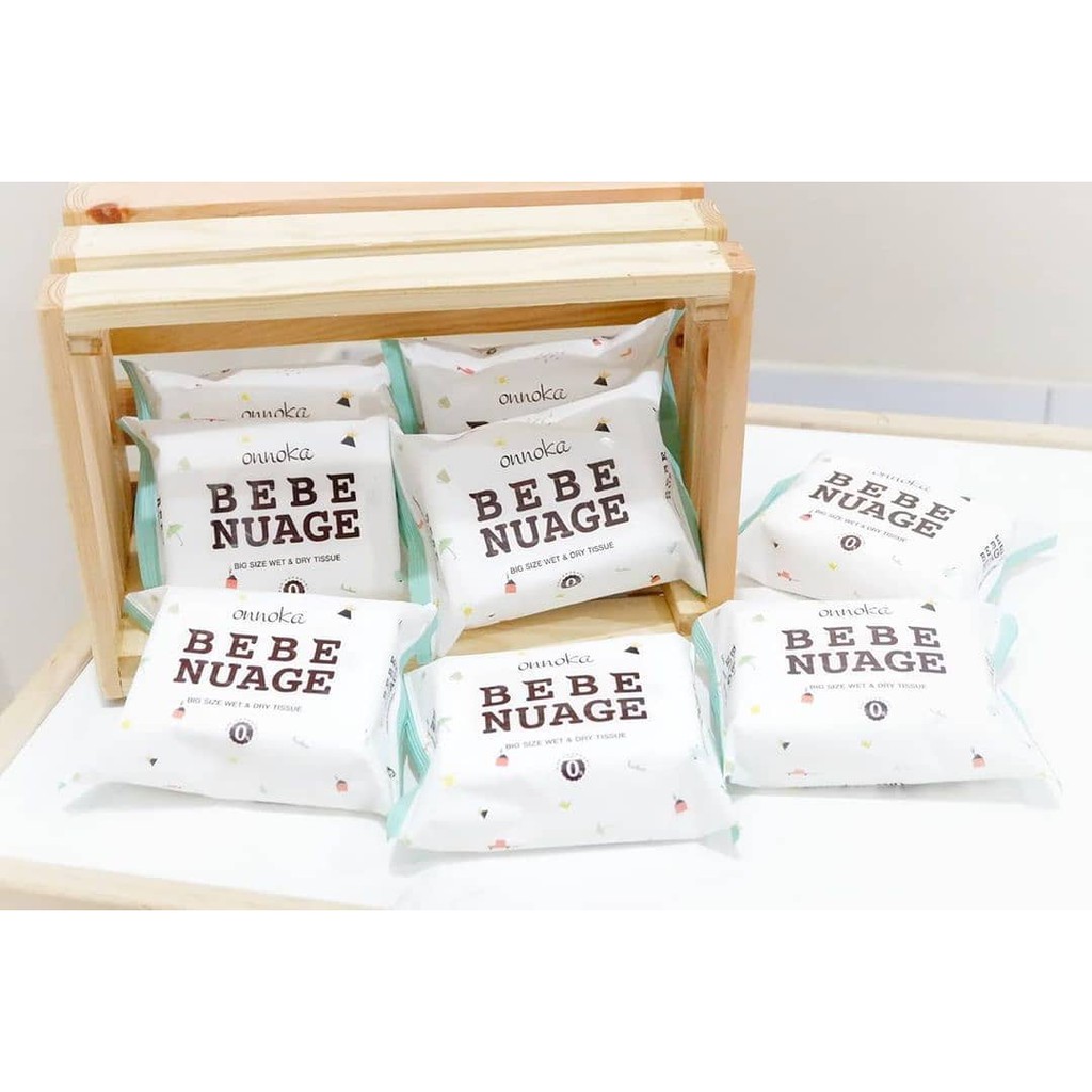 Jual Tissue Kering Bebe Nuage Big Size Wet & Dry Tissue (16pcs) | Shopee Indonesia