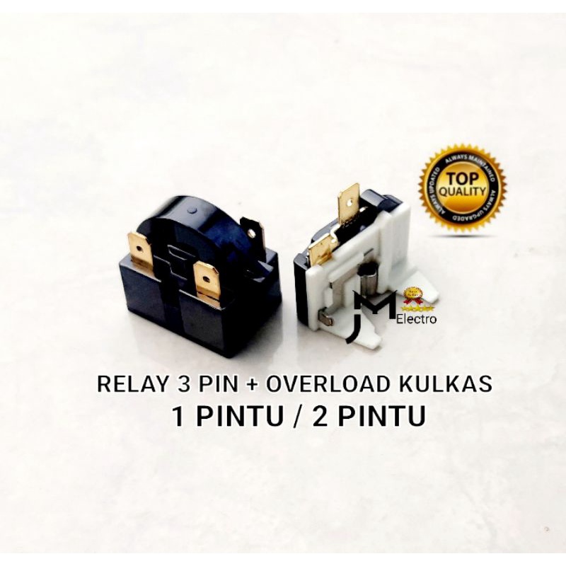 Jual Relay 3 Pin + Ptc Overload Kulkas 1 pintu / 2 pintu | Shopee Indonesia