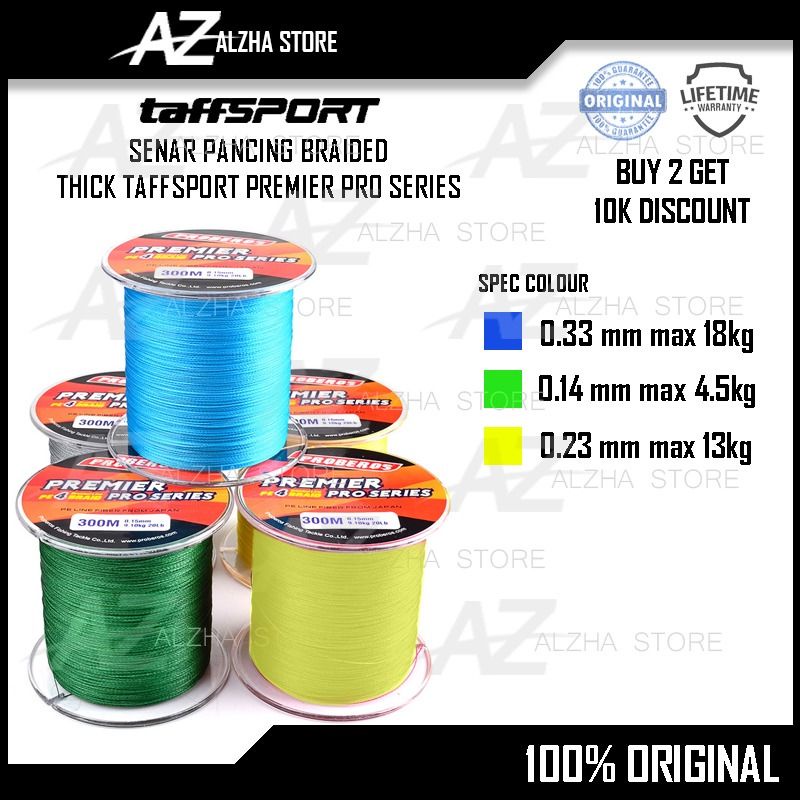 Jual [BEST QUALITY] SENAR PANCING PE BRAIDED THICK TAFFSPORT PREMIER ...