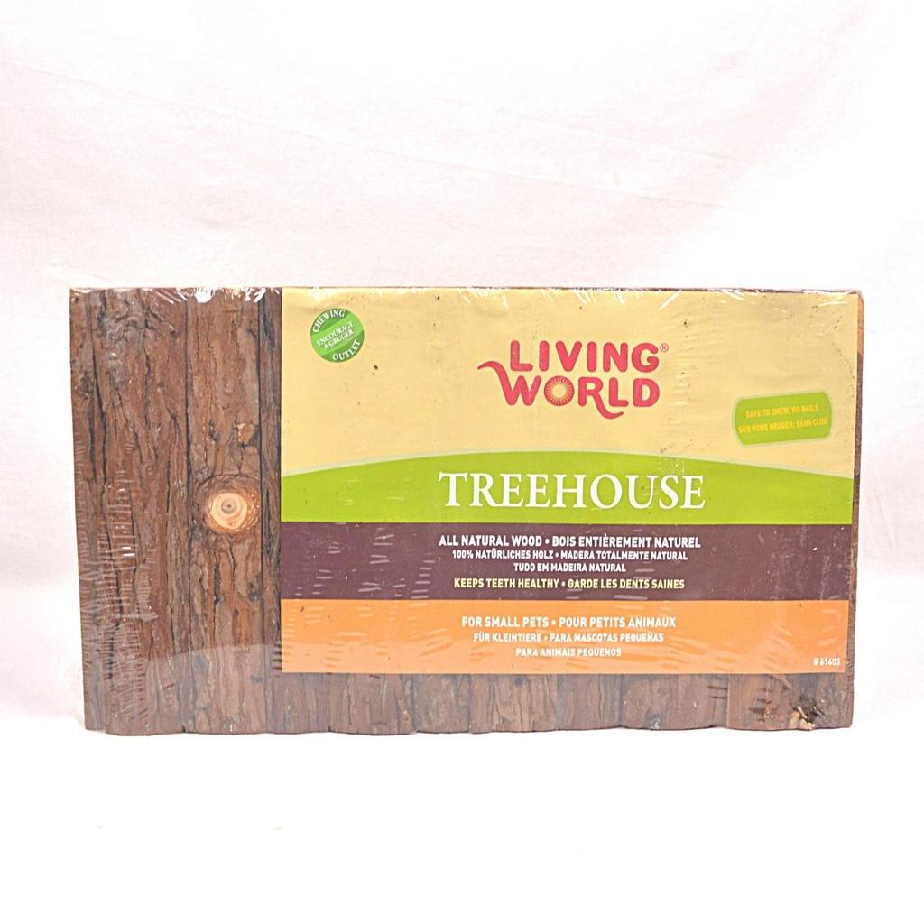 Jual LIVINGWORLD Rumah Small Animal Treehouse Real Wood Cabin Large ...