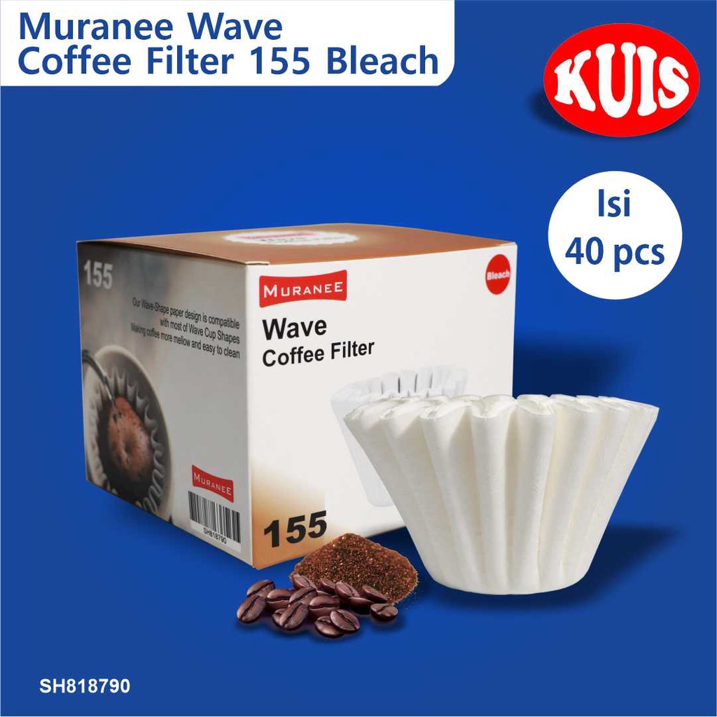 Jual Muranee Paper Coffee Filter Bleach Wave Kalita 155 01 isi 40 pcs ...