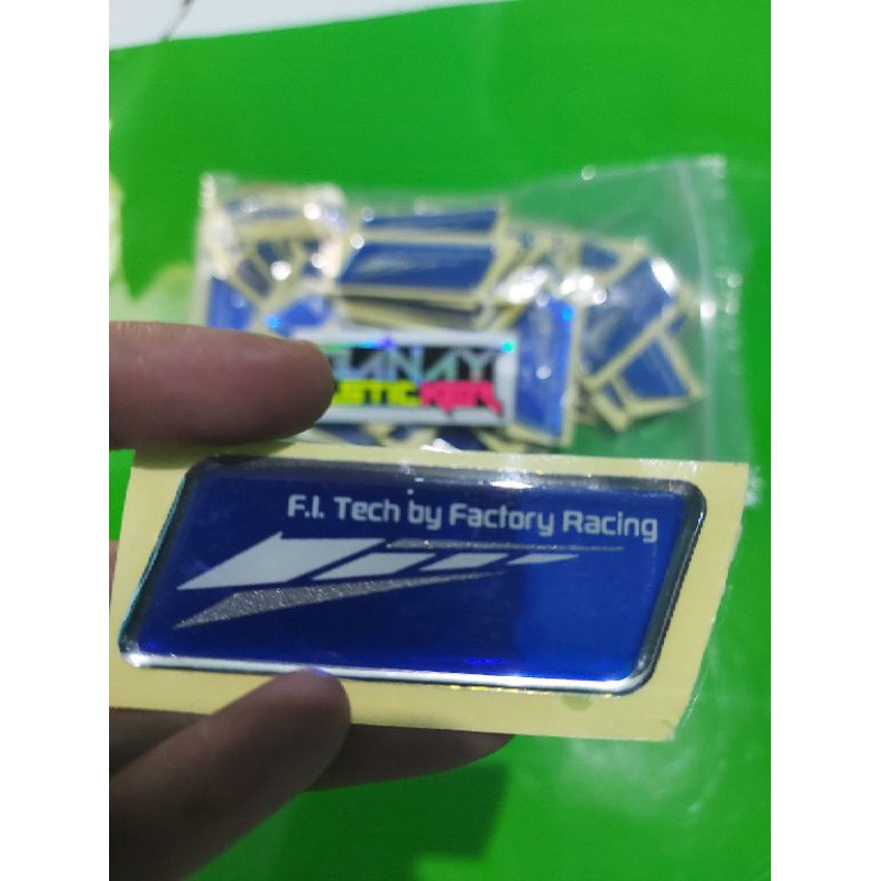 Jual STICKER EMBLEM FI TECH TIMBUL YAMAHA BIRU | Shopee Indonesia