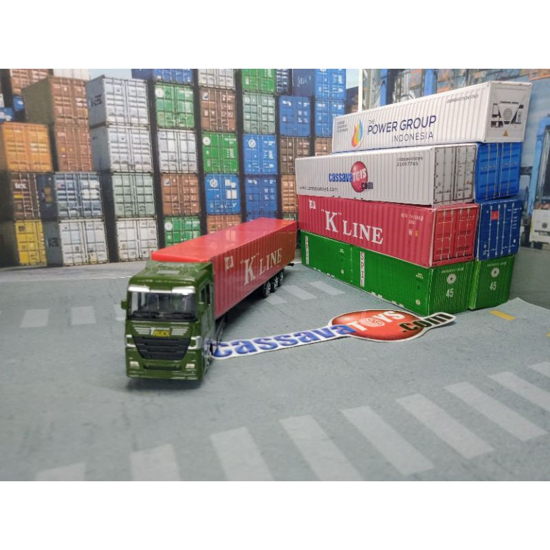 Jual Diecast Container Truck Kline Trailer costume | Shopee Indonesia