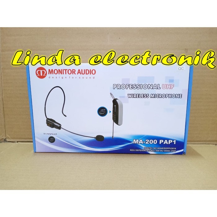 Jual MONITOR AUDIO MA 200 PAP1 WIRELESS MICROPHONE HEADSET BANDO ...