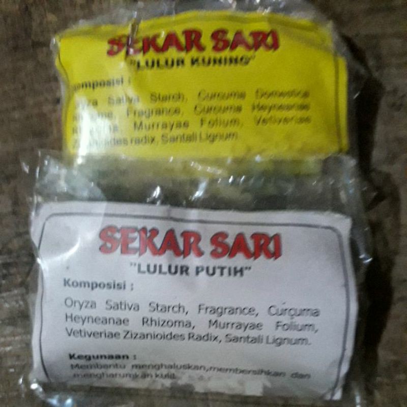 Jual lulur sekar sari kuning/ putih 5000/ pics | Shopee Indonesia