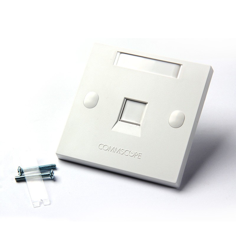 Jual AMP Commscope 760245388 Faceplate Kit, 1 port, SL/SLX, British ...