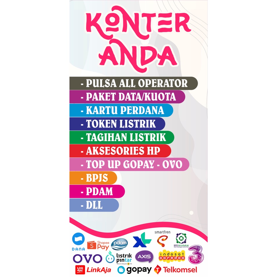 Jual Spanduk Banner Konter / Banner Konter / Aksesoris Konter / Banner ...
