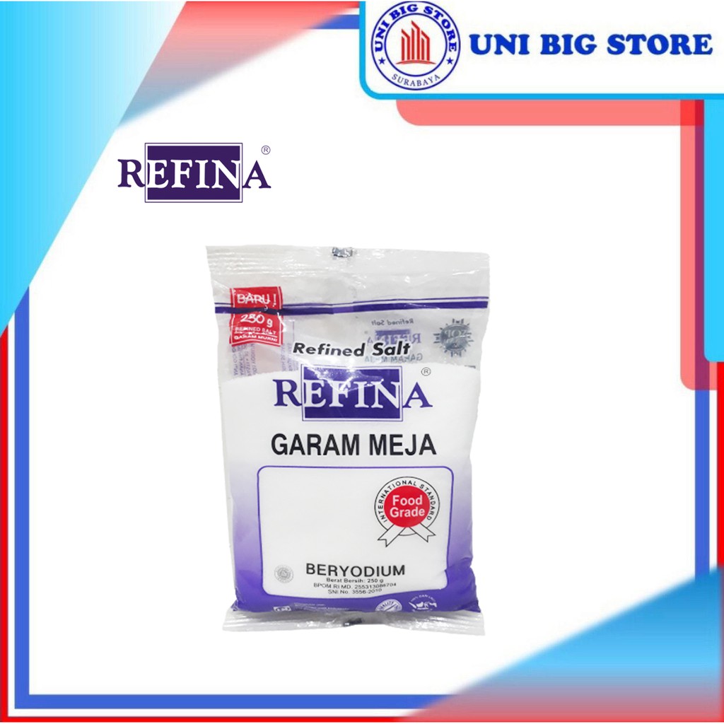 Jual REFINA Garam Meja Refill Refined Salt 250 gr | Shopee Indonesia