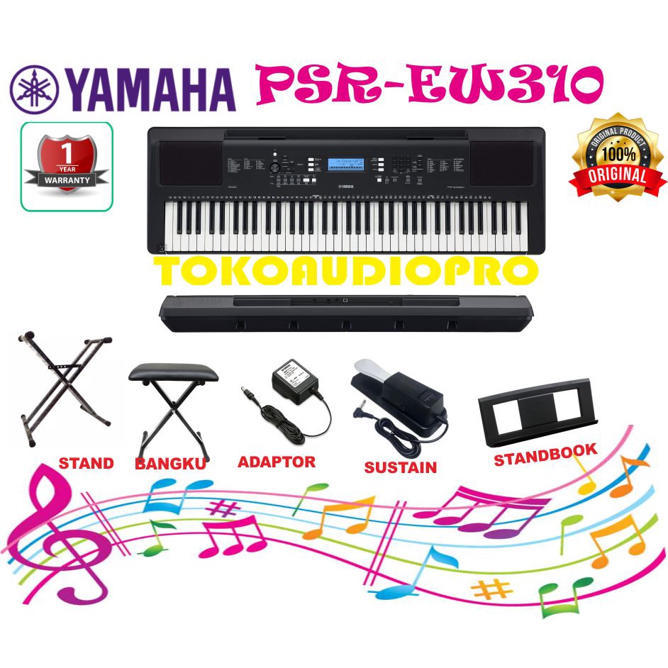 Jual Yamaha PSR EW310 EW-310 Keyboard Paket | Shopee Indonesia