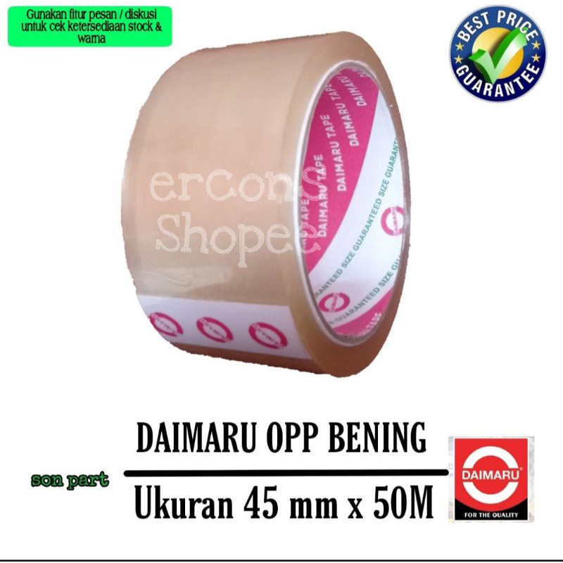 Jual LAKBAN BENING DAIMARU - OPP BENING - 45mm x 50M - OPP CLEAR | Shopee Indonesia