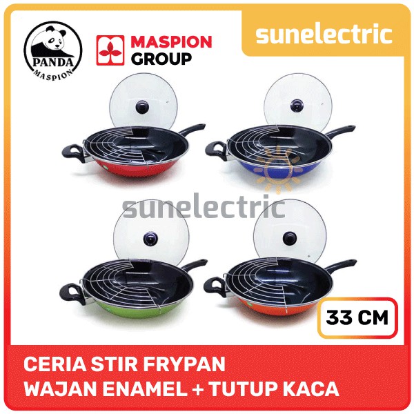 Jual Maspion ENA Panci Wajan Penggorengan Enamel Stir Fry / Stirfry ...