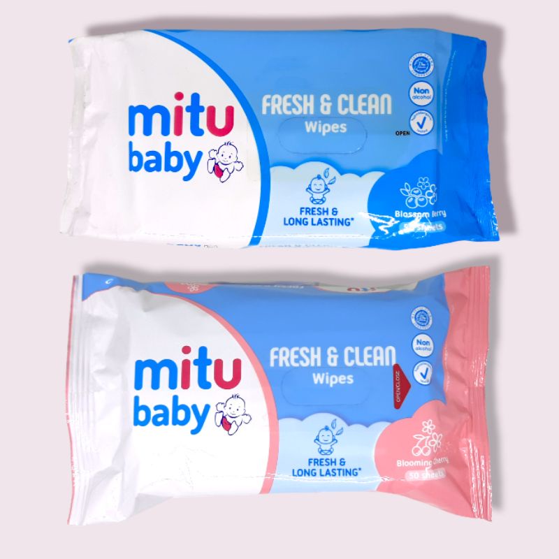 Jual Tissue Basah Mitu Baby Wipes 50s Blooming Cherry & Blossom Berry ...