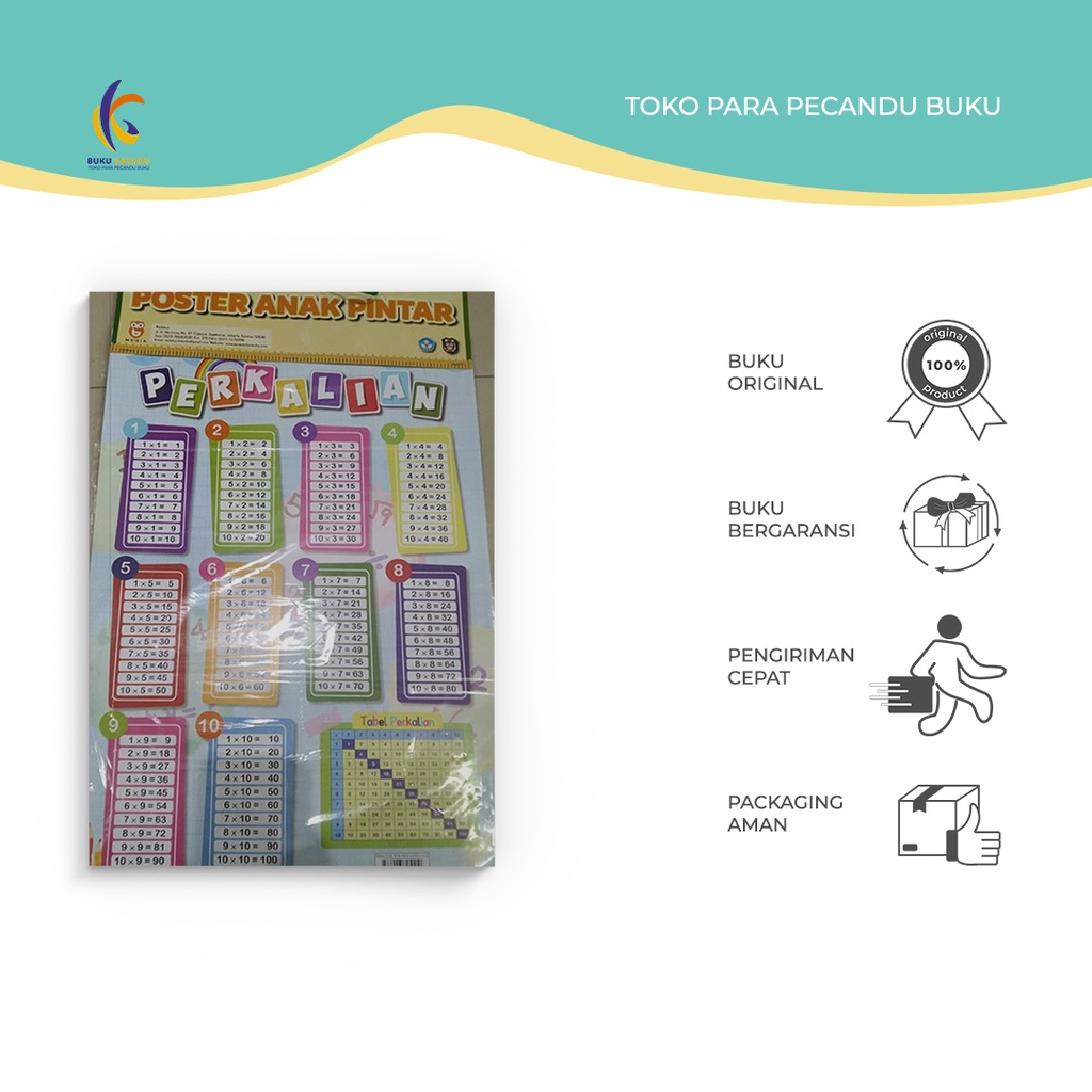 Jual Poster Anak - Poster Anak Pintar Perkalian - Ruang Kata ...