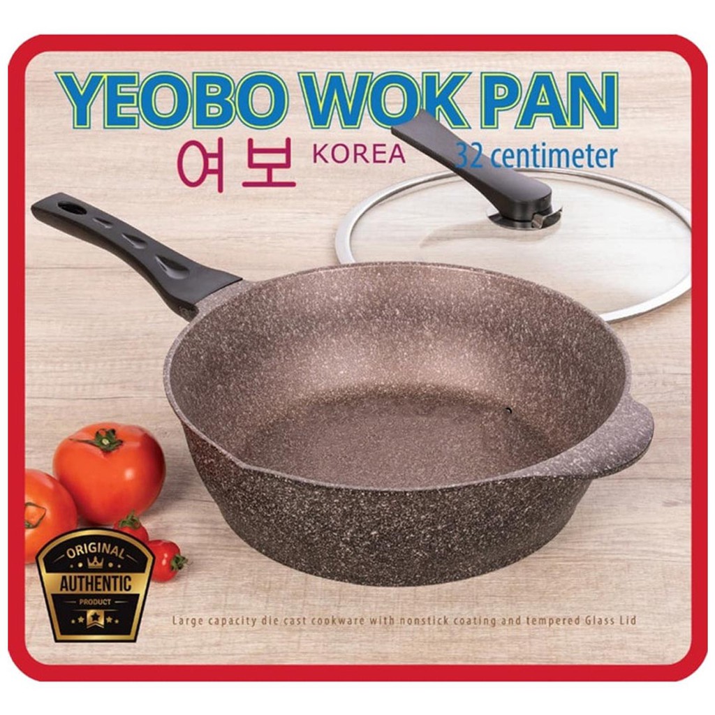Jual Frying Pan Panci Wajan Masak Marble Import Korea Grill Rebus ...