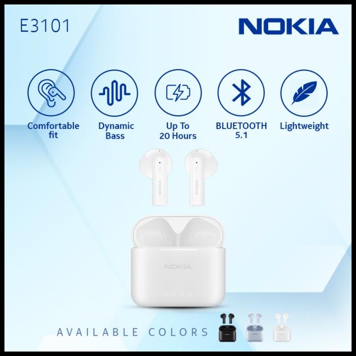 Jual Nokia Essential True Wireless Earphones Tws E3101 - White | Shopee Indonesia