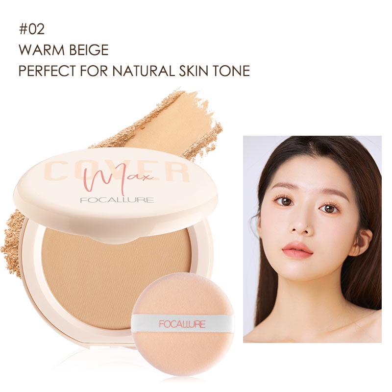 Jual FOCALLURE #GoldenAge Lasting Poreless Bedak Padat Compact Powder ...