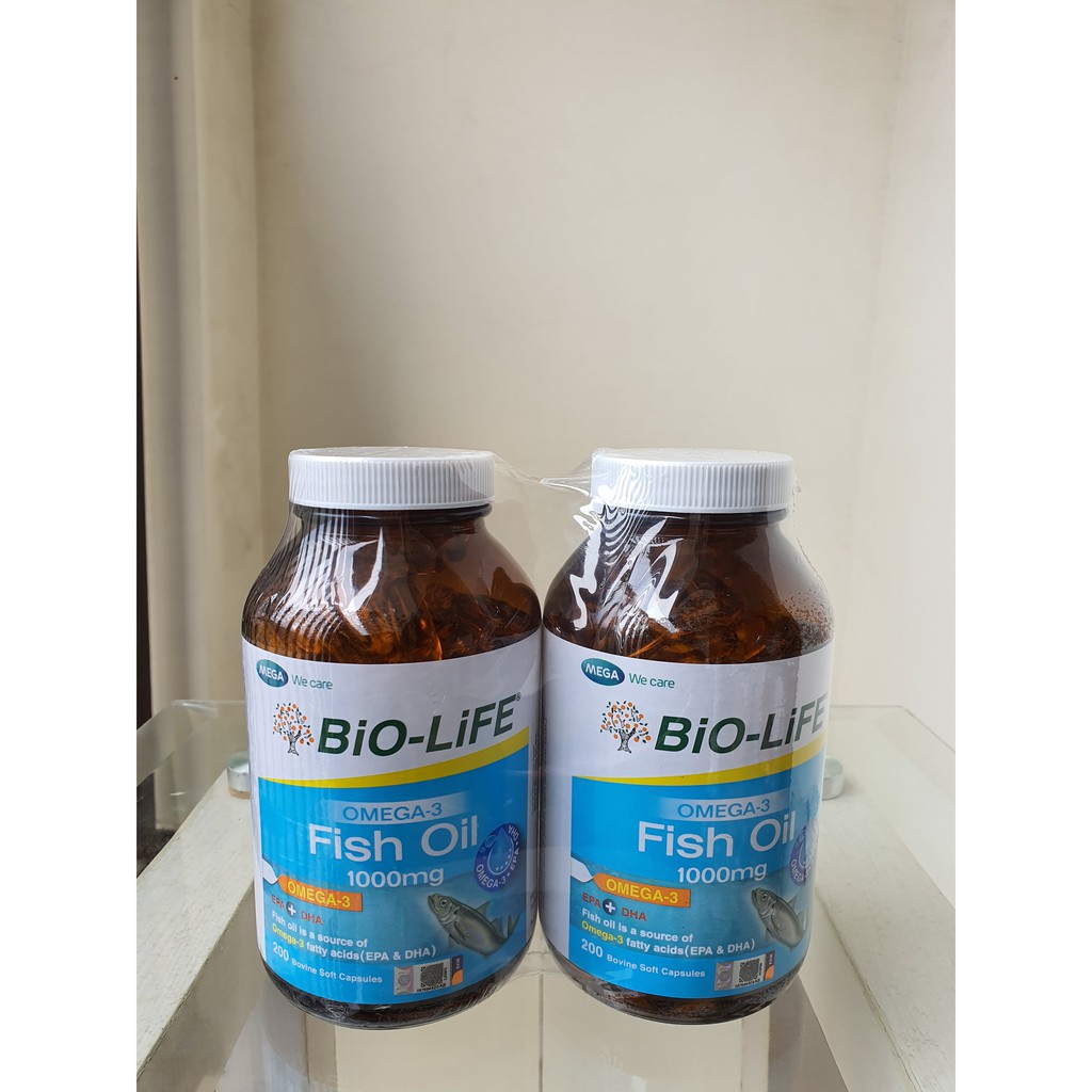 Jual Bio Life Fish Oil Omega 3 1000 mg isi 200 tablet | Shopee Indonesia