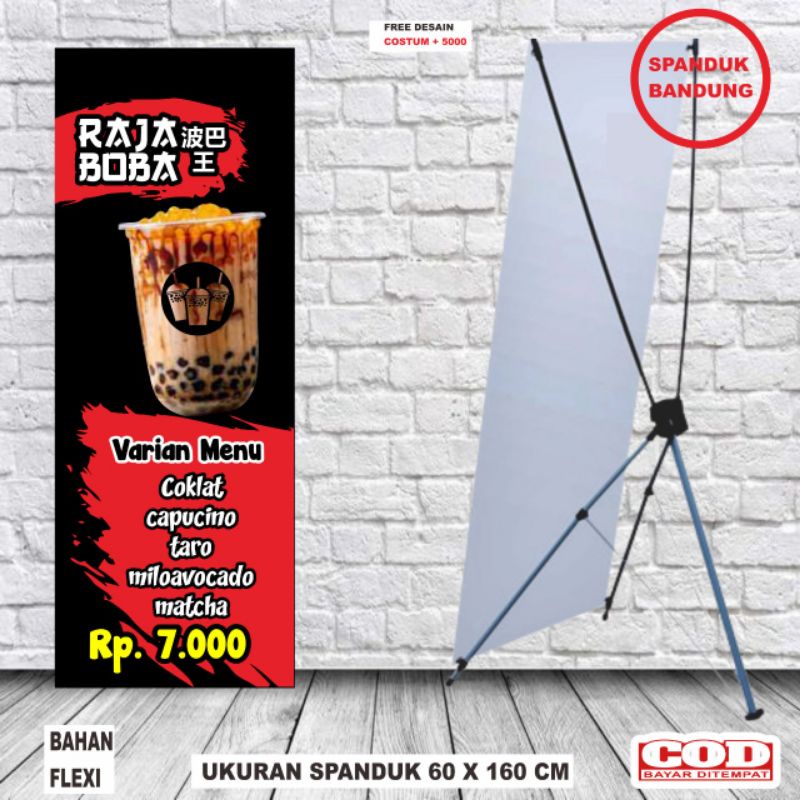 Jual BANNER BOBA DRINK / SPANDUK BOBA DRINK / BOBA DRINK TANPA TIHANG ...