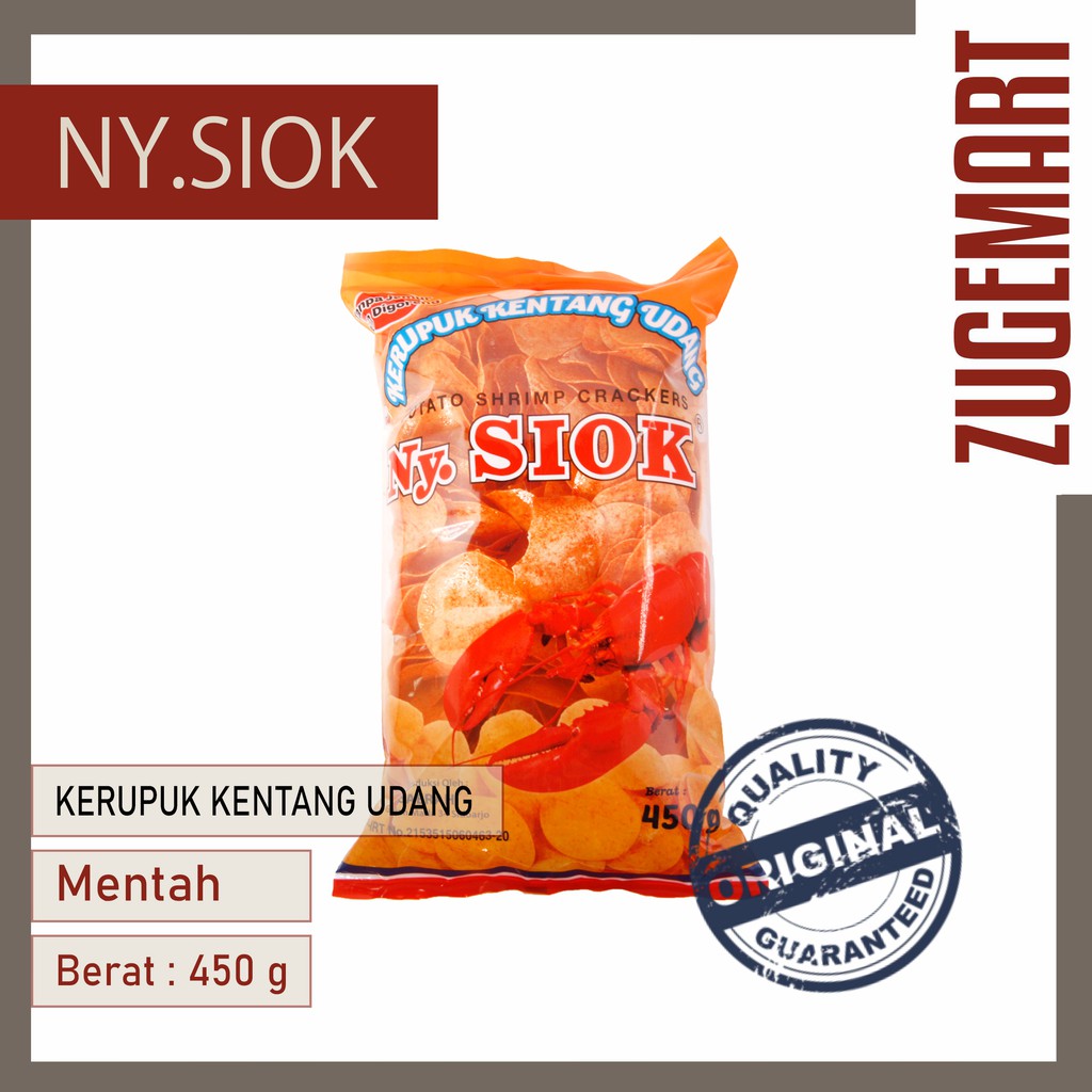 Jual Krupuk / Kerupuk Kentang Udang Mentah NY SIOK 450gr | Shopee Indonesia
