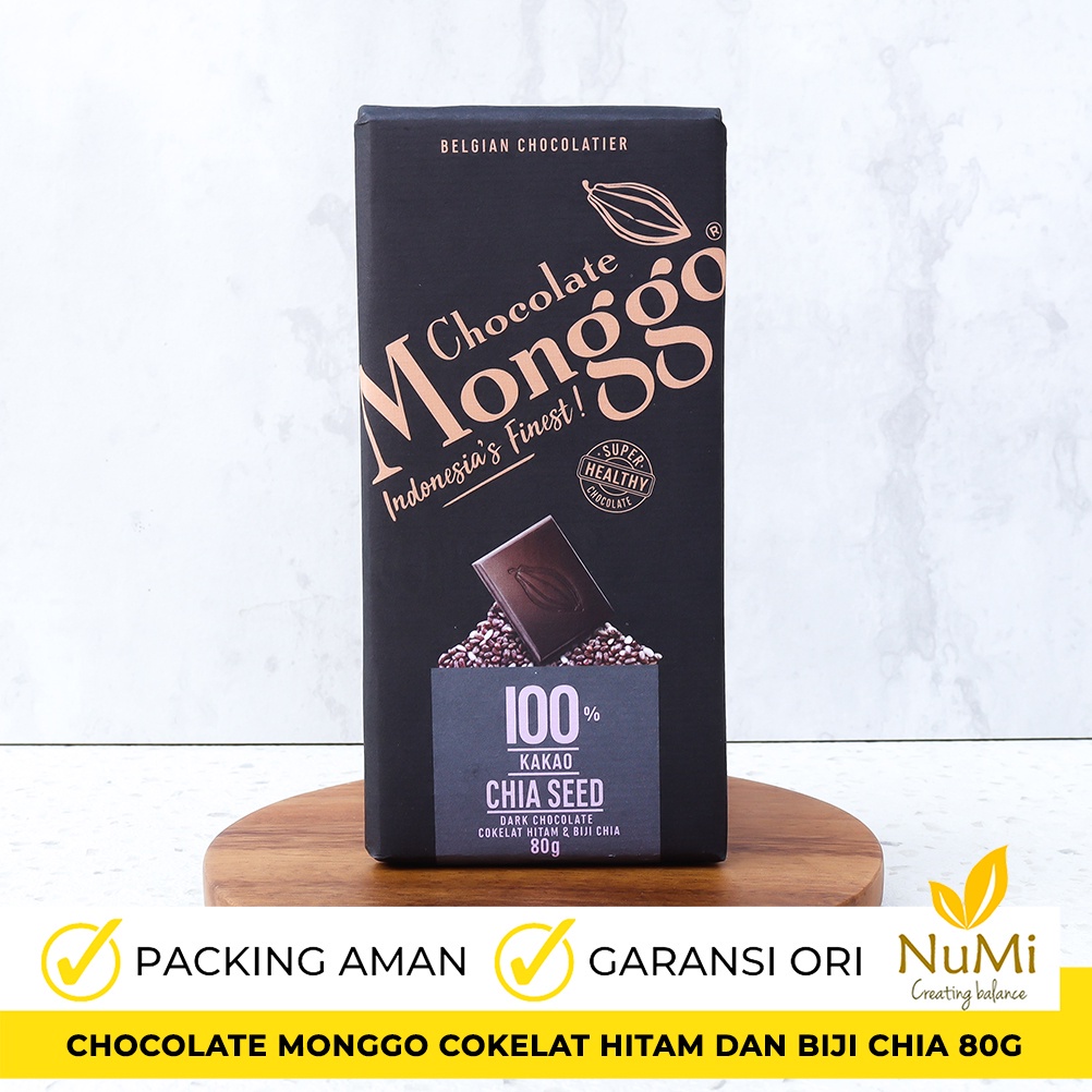 Jual 80G DARK CHOCOLATE CHIA SEED 100 PERCENT kakao cokelat hitam ...