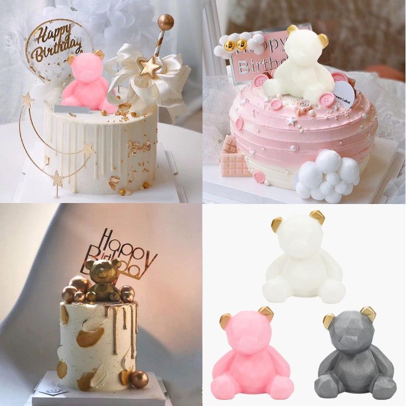 Jual Topper Cake Cute Bear / Dekorasi Kue Bentuk Beruang | Shopee Indonesia