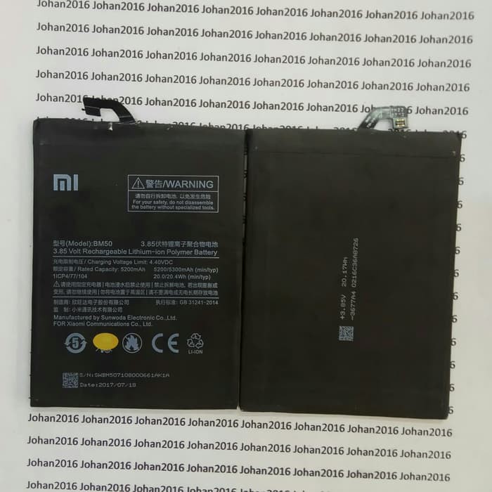 Jual Baterai Original XIAOMI BM50 , BM-50 , BM 50 ( Mi Max 2 ) | Shopee Indonesia
