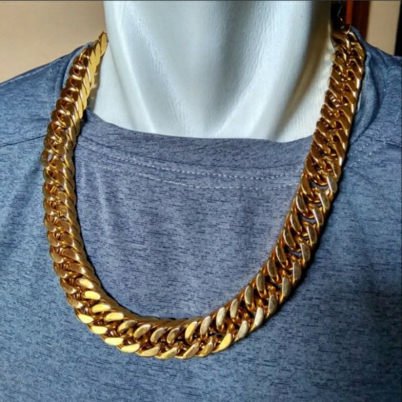 Jual kalung pria rantai besar super big size titanium gold emas ...