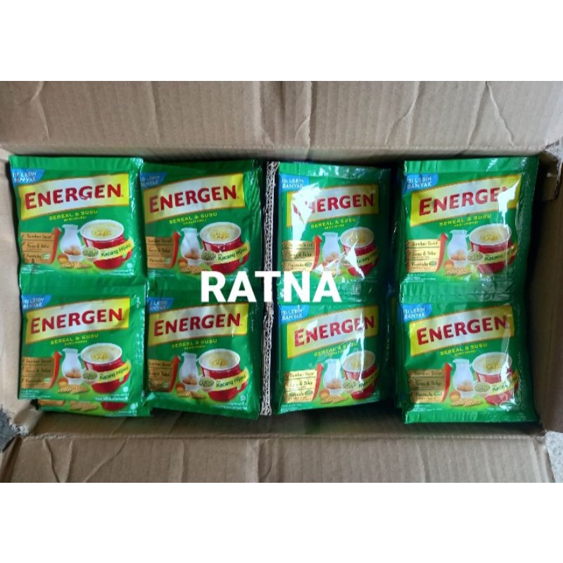Jual ENERGEN SEREAL KACANG HIJAU 35gr 1 Renteng Isi 10 Sachet | Shopee ...