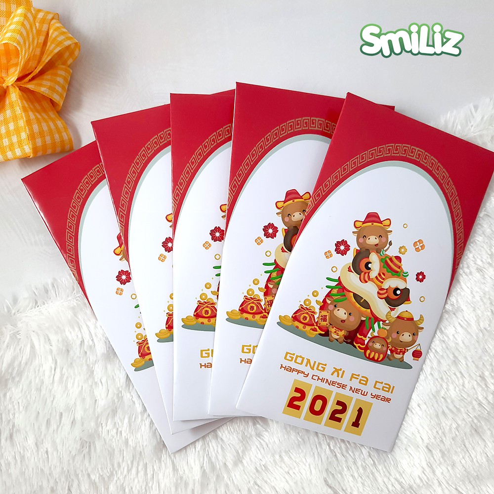 Jual Amplop Angpao Sincia | Imlek | Chinese New Year 2021 Shio Kerbau Lucu & Unik bisa custom ...