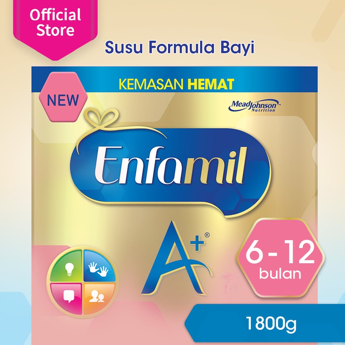 Jual Enfamil A+ 6-12 Bulan Susu Formula Bayi Plain 1800 gr | Shopee ...