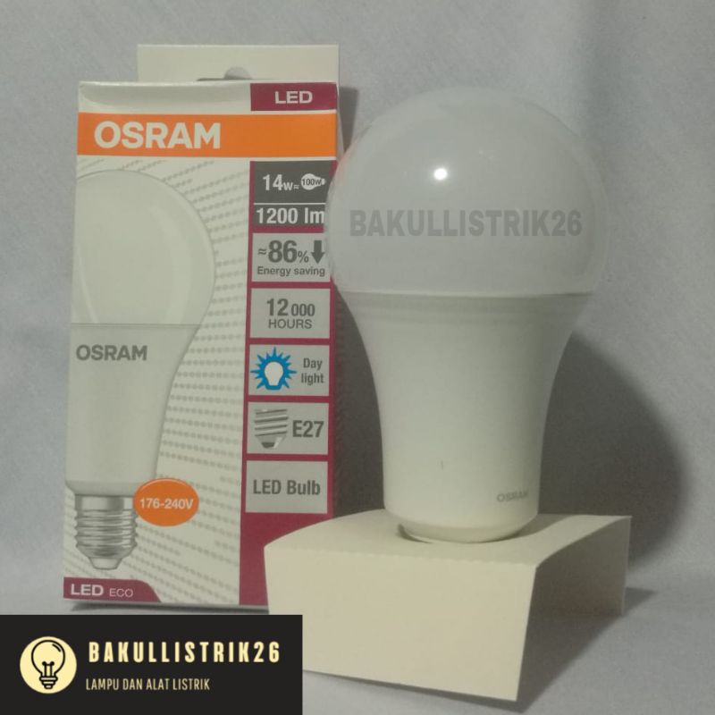 Jual Lampu Bohlam LED Bulb Osram Classic Putih 6500K 14 Watt / 14 W ...