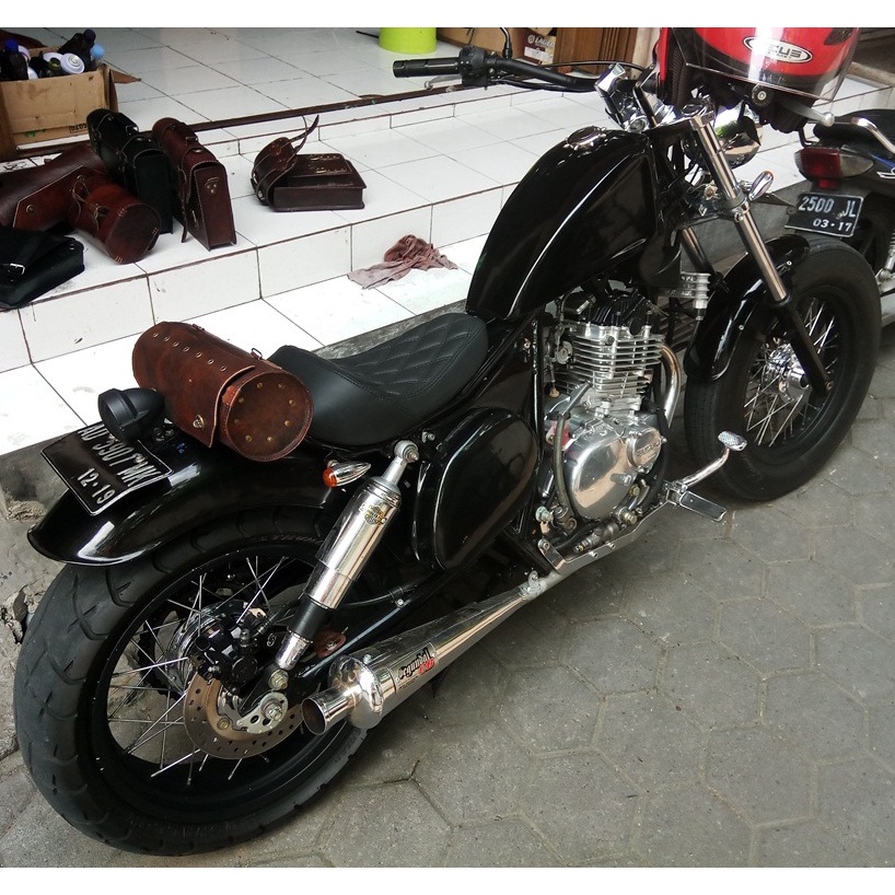 Jual Tas motor model tabung kulit asli - tas motor kulit - tas tabung ...