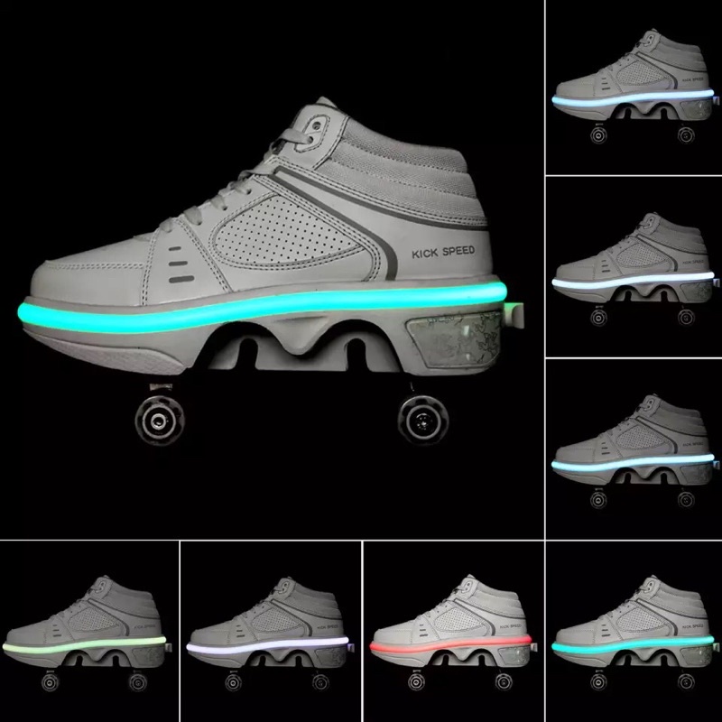 Jual Kick Roller Shoes - Kick Speed Led - Sepatu Roda Deformasi Led ...