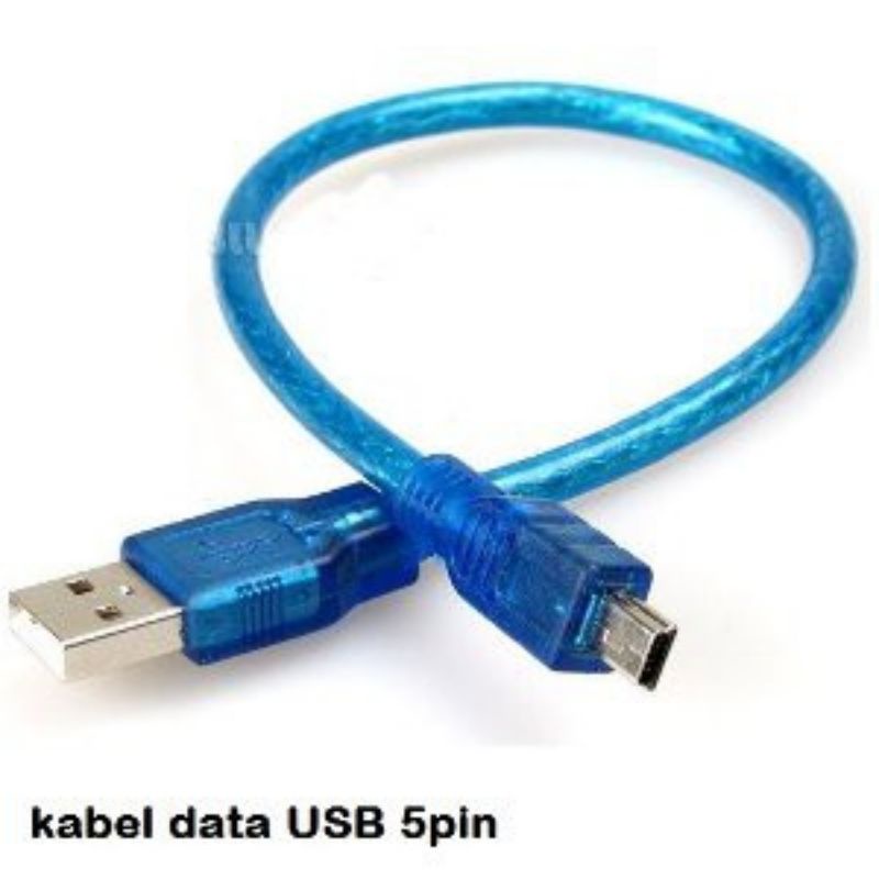 Jual Kabel usb 5pin transparant biru panjang 30cm dengan kualitas yang ...