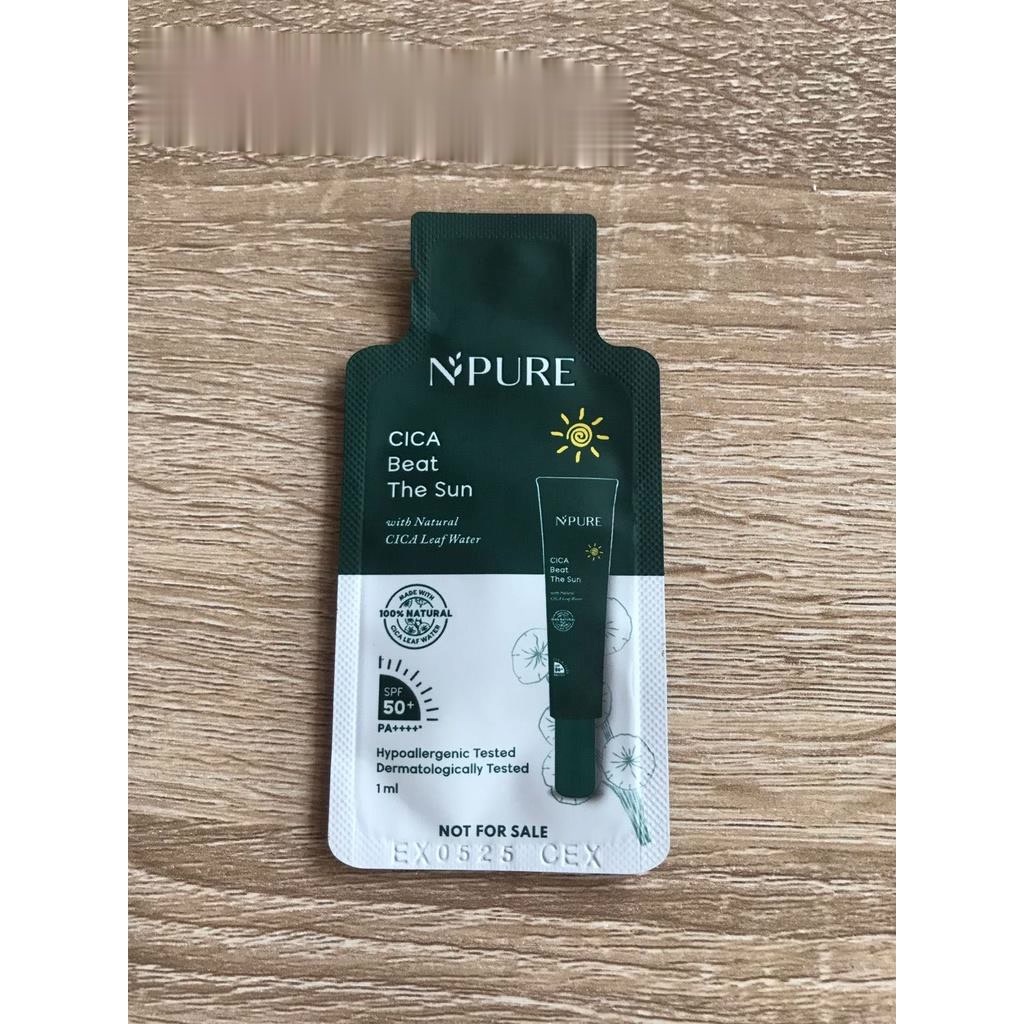 Jual NPURE CICA BEAT THE SUN spf 50+ PA+++ SACHET 1ML | Shopee Indonesia