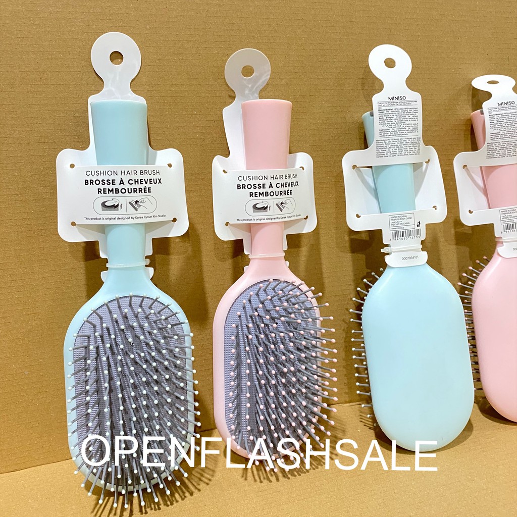 Jual Miniso cushion hair brush / sisir | Shopee Indonesia