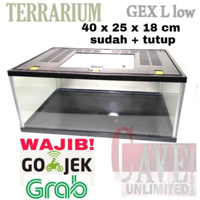 Jual AQUARIUM TERRARIUM GEX NIKITA UKURAN L PENDEK MIKA ACRYLIC UNTUK PAKET MT005 KHUSUS GOSEND ...