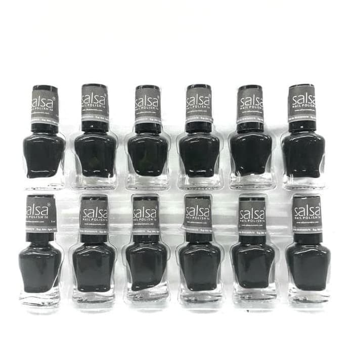 Jual KUTEK SALSA NAIL POLISH 6 ML WARNA BENING HITAM MERAH PUTIH ISI 12 ...