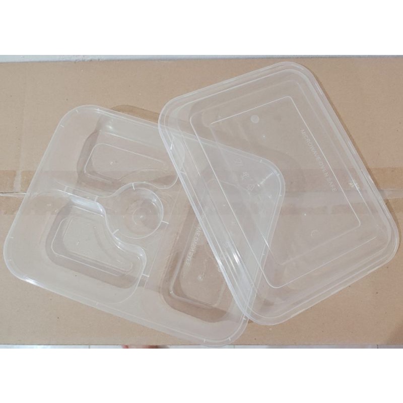 Jual Thinwall Bento Sekat 4/ Food container/ Tray Kotak Bento (isi ...
