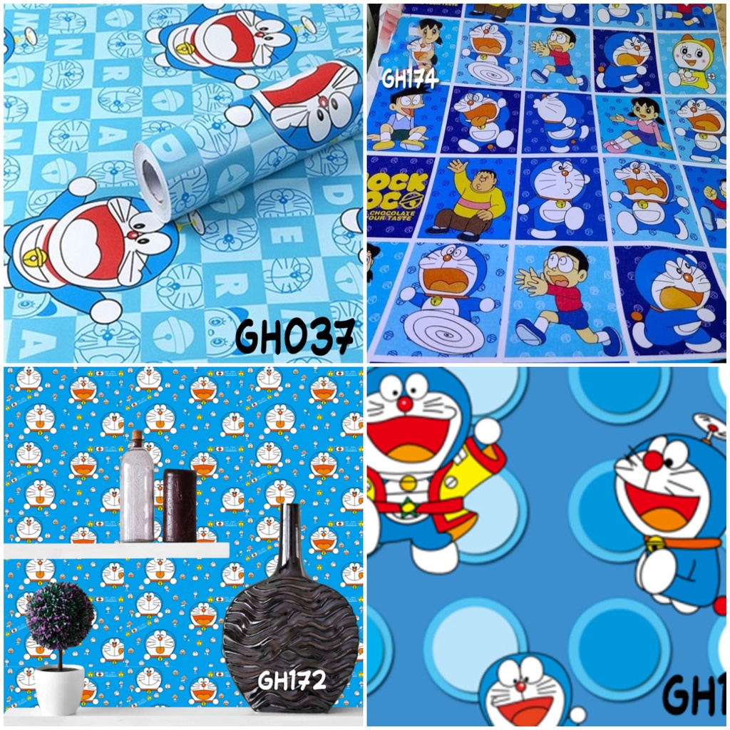 Jual Wallpaper Stiker Karakter Doraemon Size 45cm x 8 meter Premium Quality | Shopee Indonesia