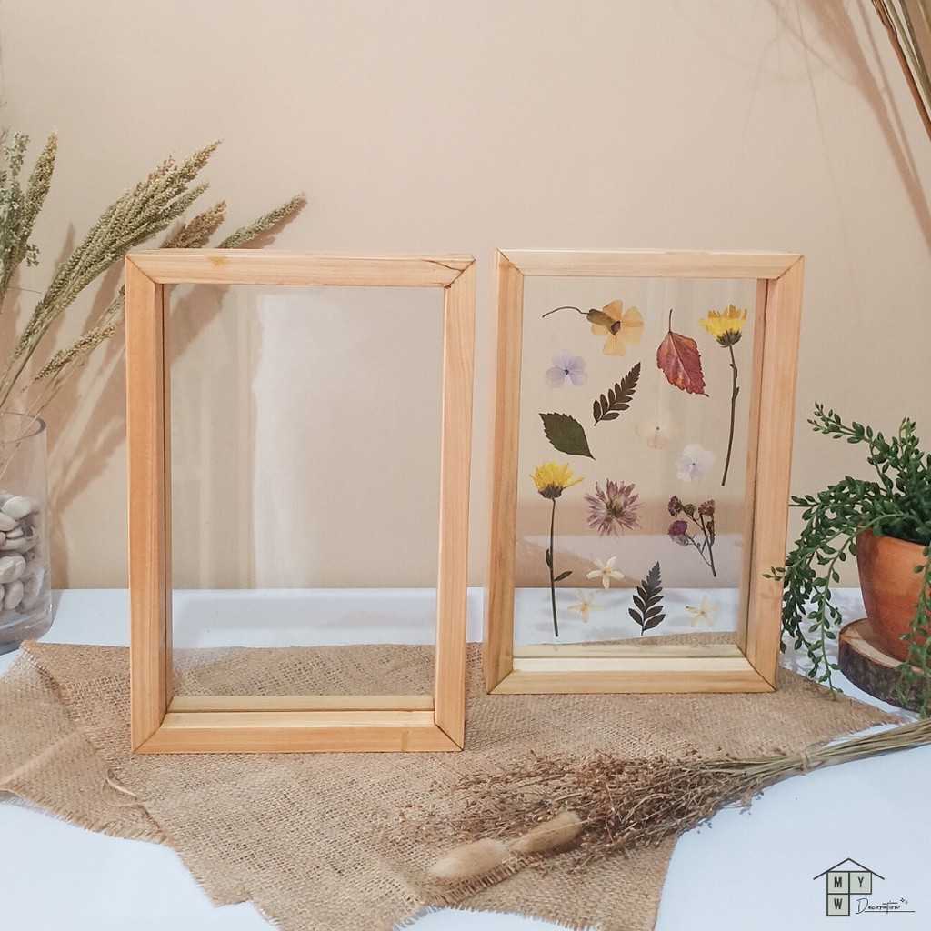 Jual Bingkai Foto Double Glass Kayu Jati Belanda 20x30cm // Bingkai ...